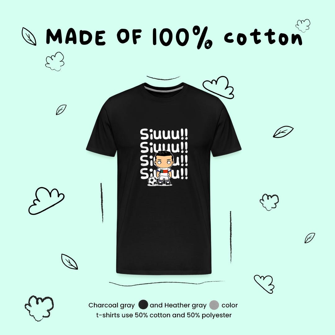 Cristiano Ronaldo Siuuu T-Shirt – Iconic Fan Art Design– Kawaink