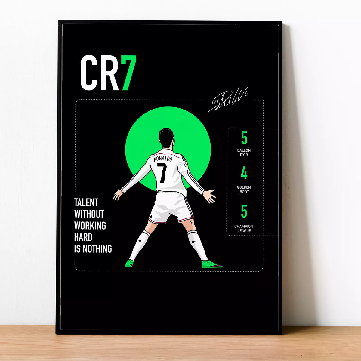 CR7 Ronaldo Black Poster Kawaink cr7-ronaldo-black-poster-kawaink