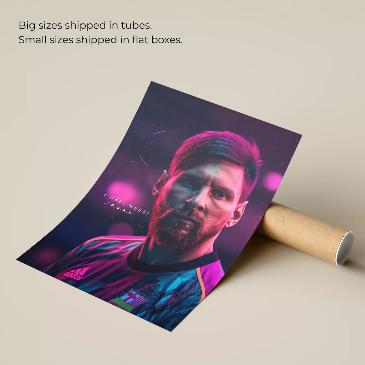 Poster Lionel Messi, Ziege– Kawaink