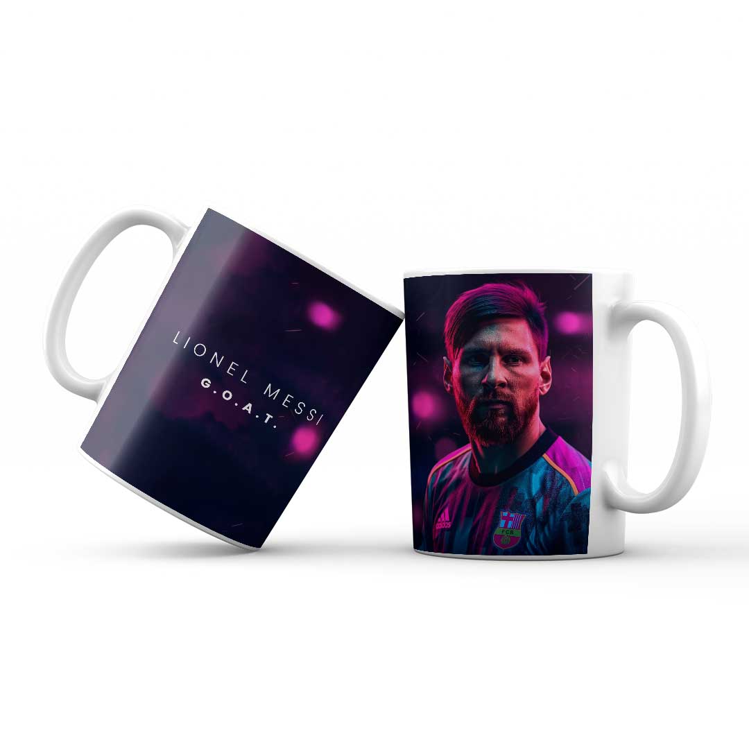 Lionel Messi coffee mug g.o.a.t.– Kawaink