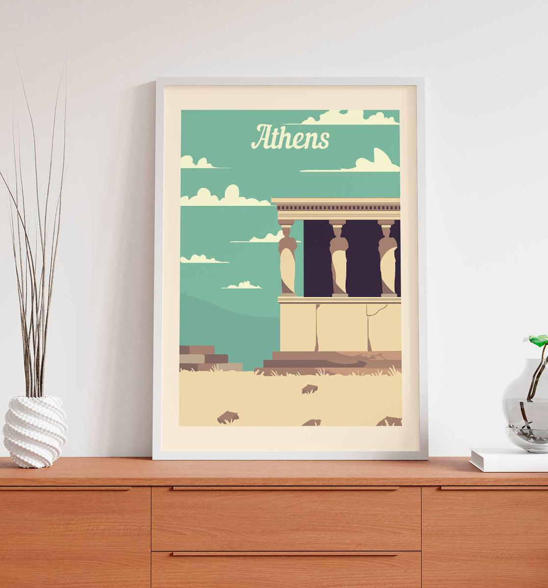 Athen Retro-Plakat– Kawaink