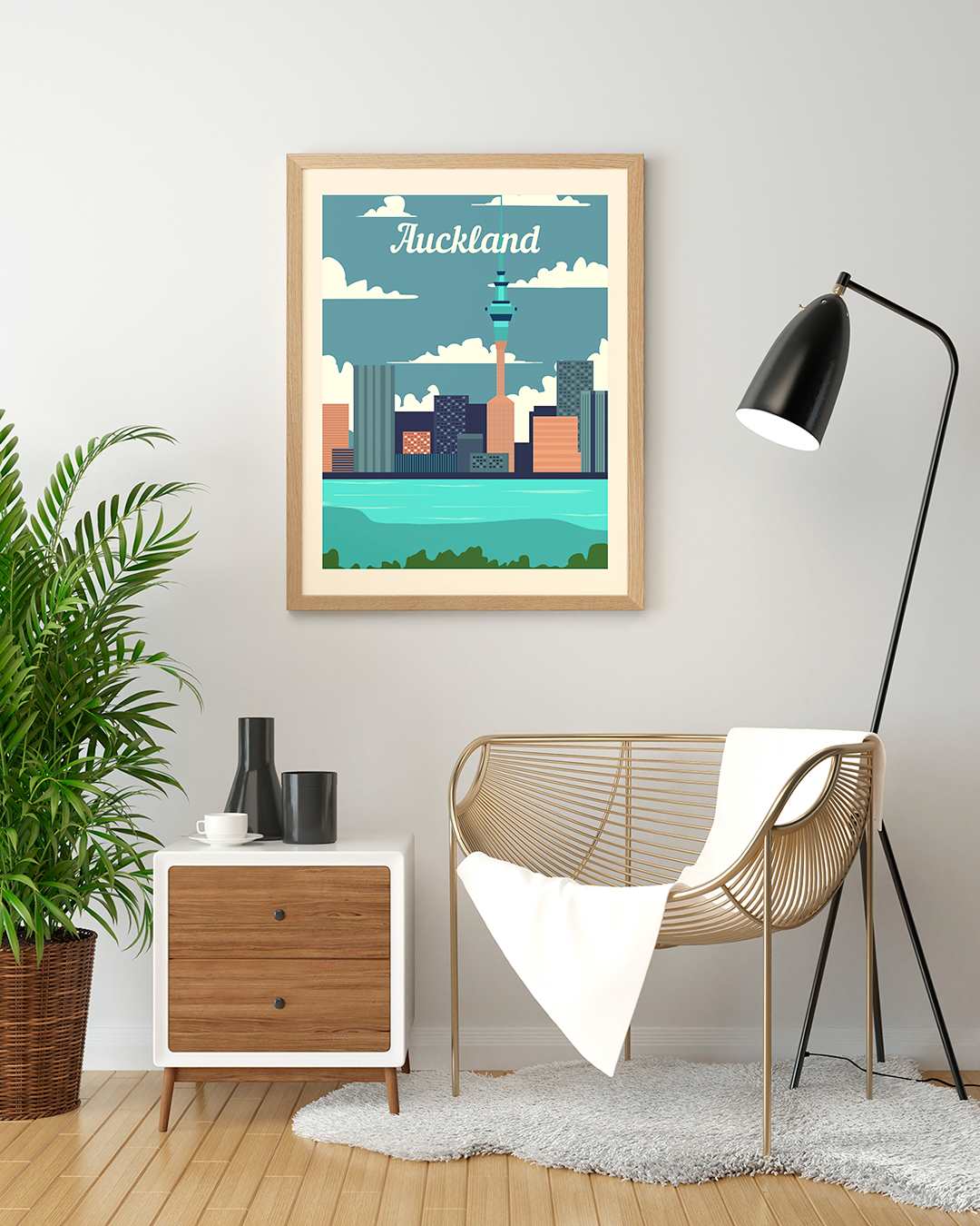 Auckland-Retro-Plakat– Kawaink