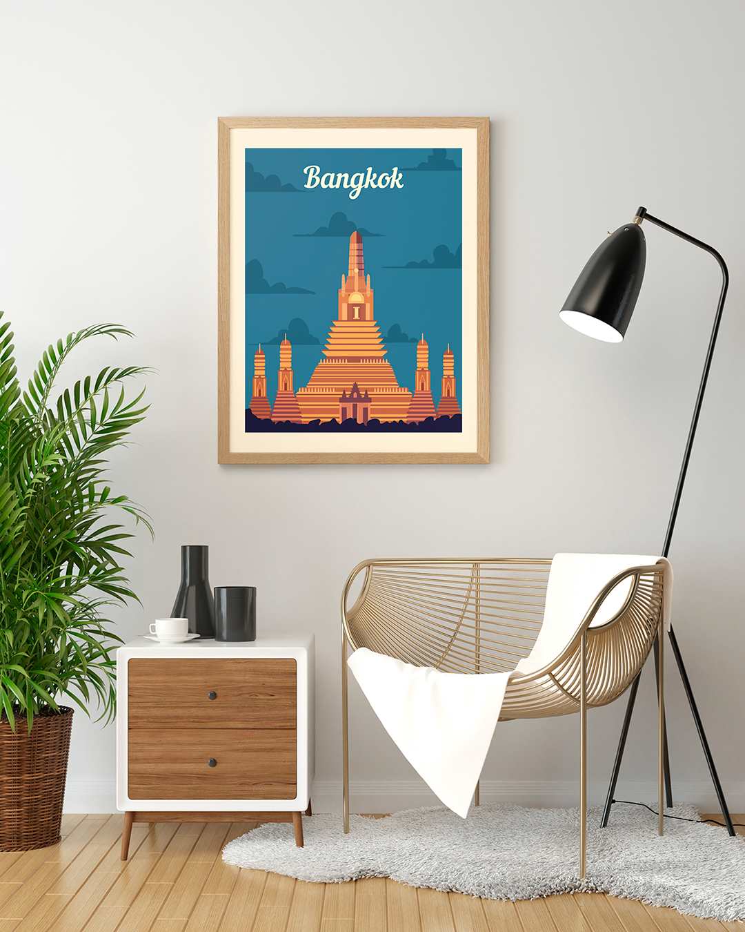 Bangkok retro poster– Kawaink