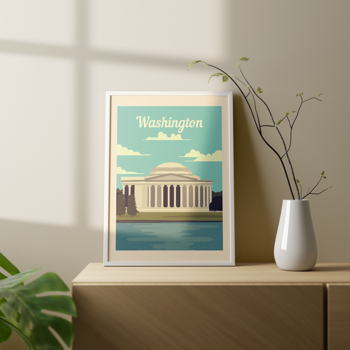 Washington retro poster– Kawaink