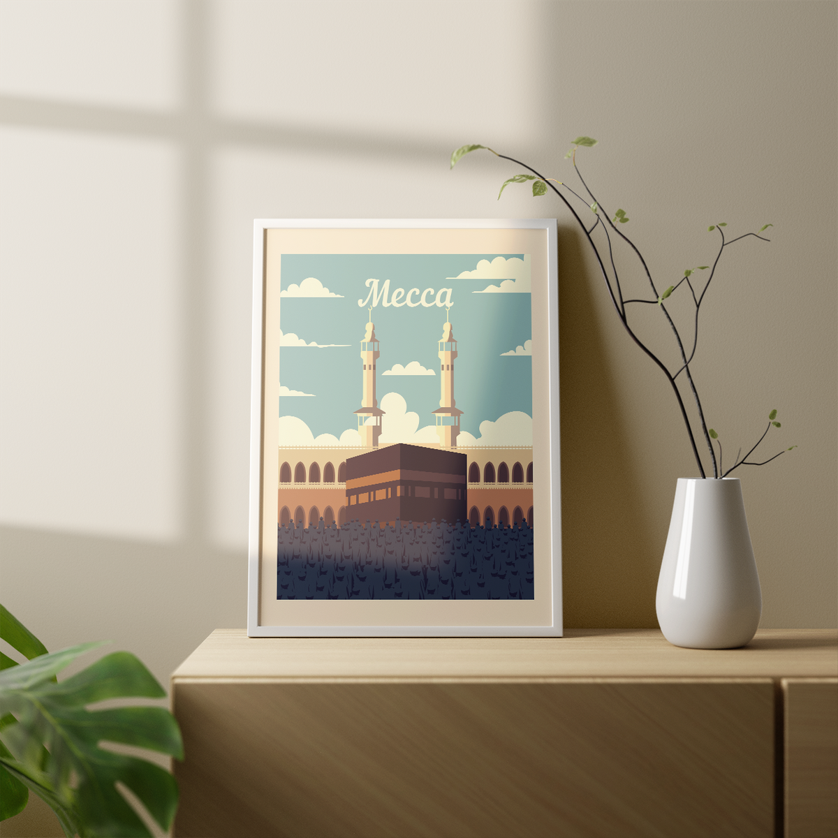 Mekka Retro-Poster– Kawaink