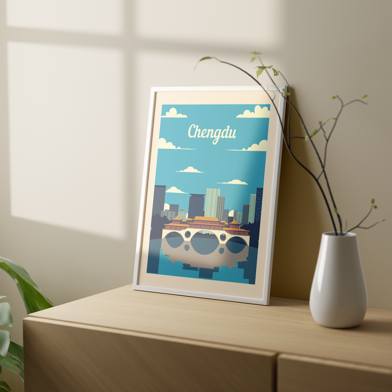 Chengdu retro poster– Kawaink