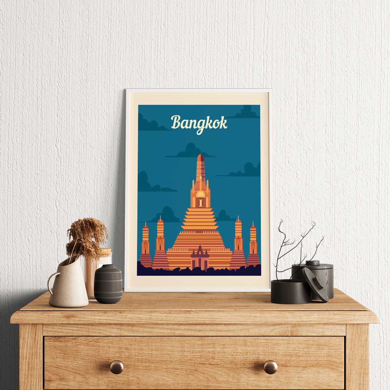Bangkok retro poster– Kawaink